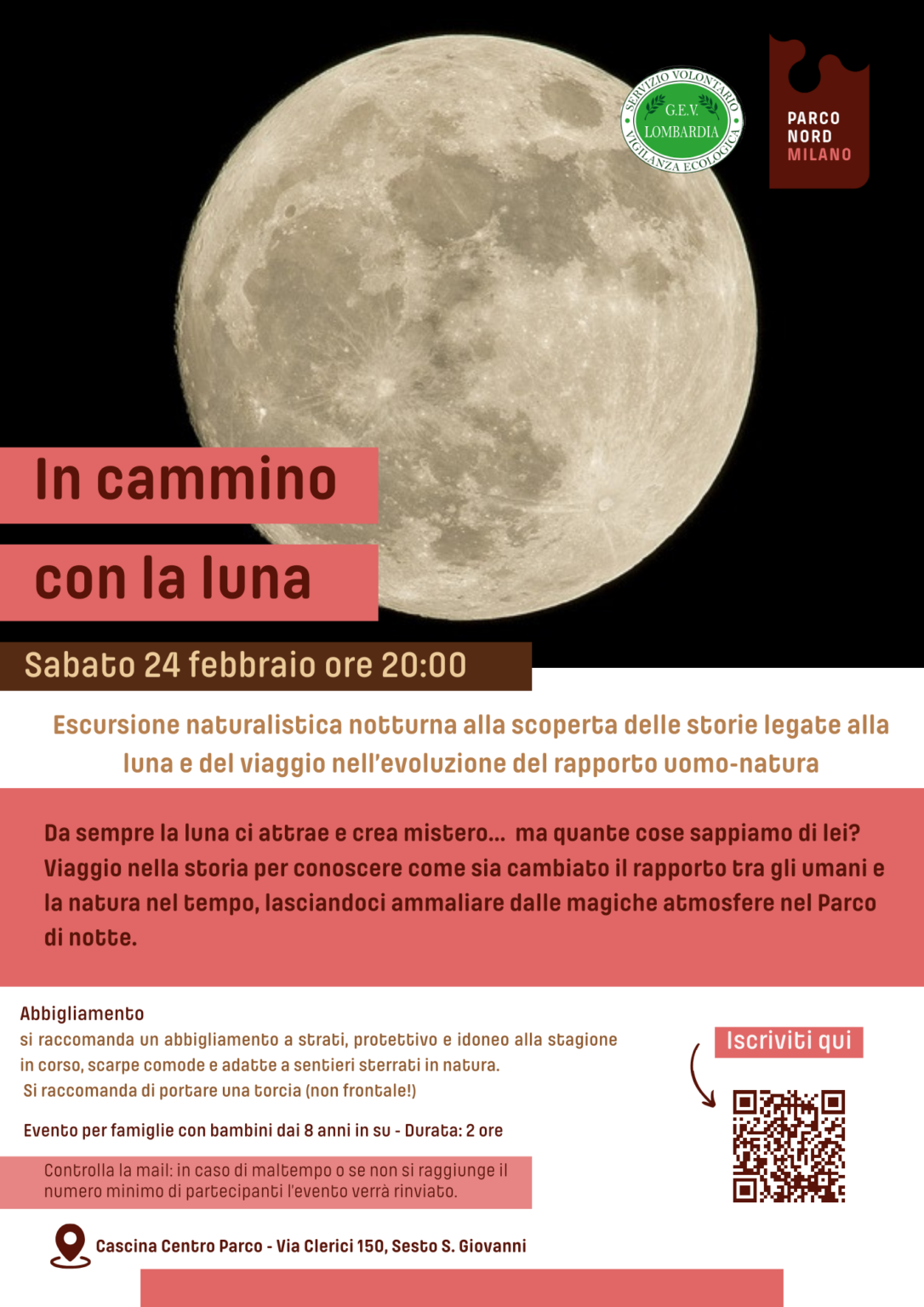 Sabato 24 febbraio: In cammino con la luna – PARCO NORD MILANO